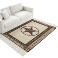 Bedroom Rug Carpet 3'x 5', Country Texas Star Wooden Washable Floor ...