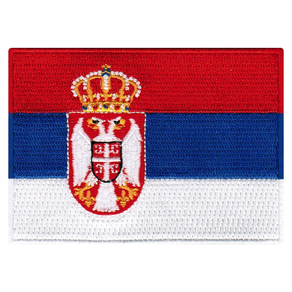 Serbia Flag Embroidered Iron-on Patch - Walmart.com - Walmart.com