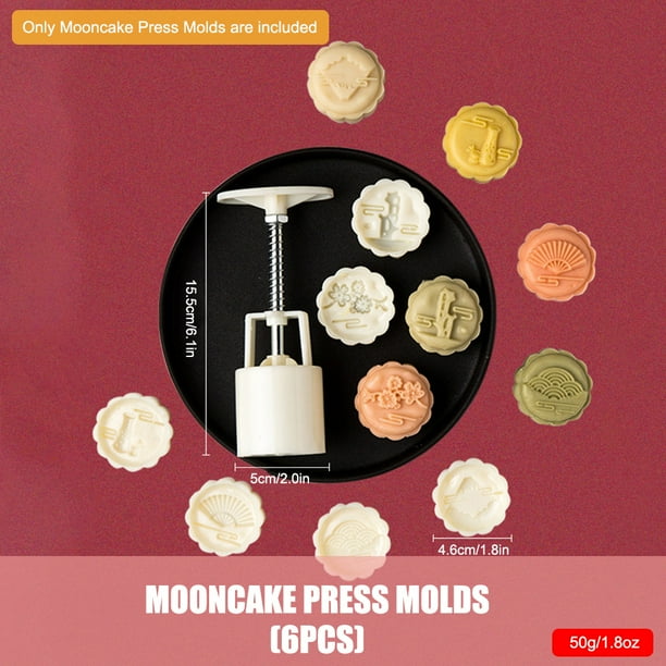 Labymos Mooncake Press Molds Mid-Autumn Festival Pastry Tool Fodant ...