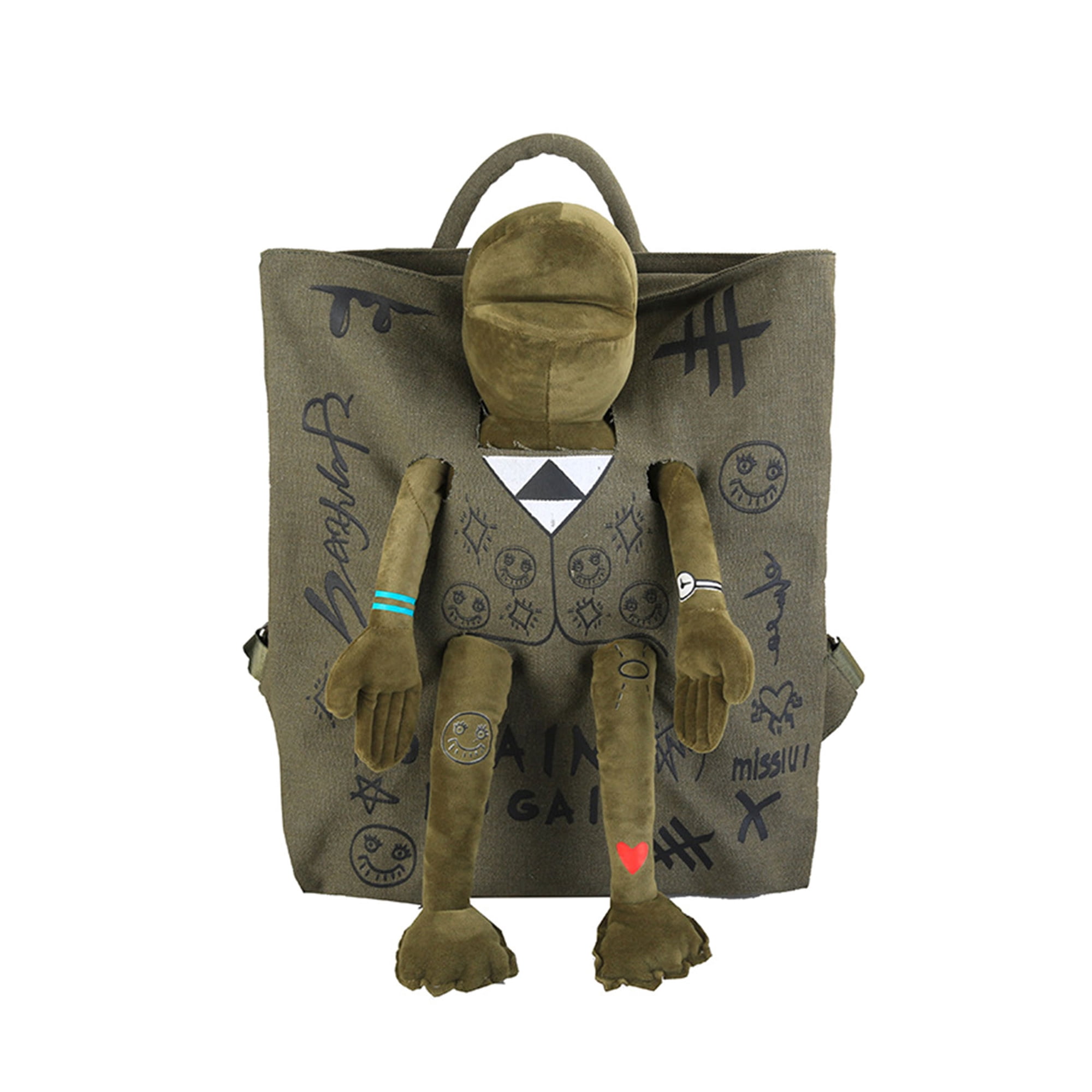 Click here for Goowrom Women Men Backpacks  Graffiti Inlaid Plush... prices