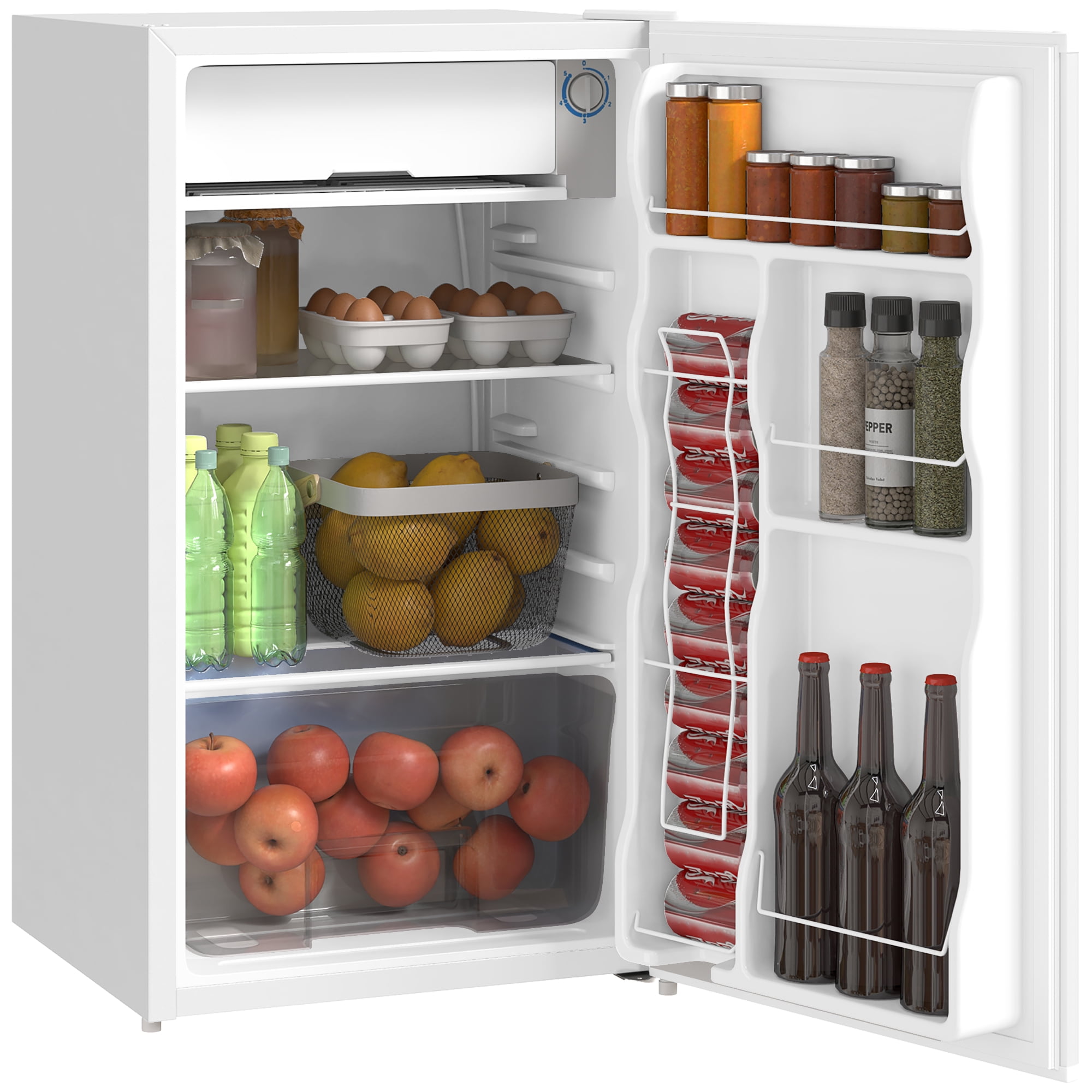 Click here for Homcom Mini Fridge With Freezer Thermostat Reversi... prices
