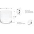 8" Wide 8" Tall Large Hand Blown Sturdy Clear Cylinder Glass Vase ...