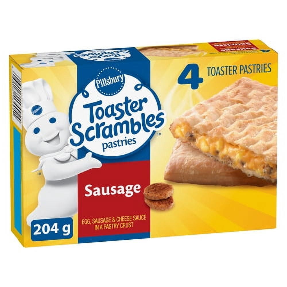 Pillsbury Toaster Scrambles Pastries, Egg, Sausage and Cheese Sauce ...