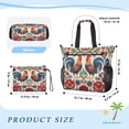 Beach Tote Bag with Waterproof Wet Pocket & Detachable Pouch for Pool ...