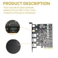 PCIe to USB 3.2 Gen 2 Card with 20Gbps Bandwidth 5-Port (3X USB-A -2X ...