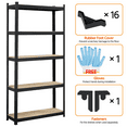 Smile Mart 2PCS 5 Tiers Adjustable Storage Shelf Units for Garage, 35.5 ...