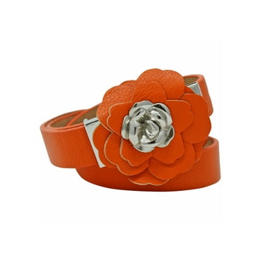 Red Skinny Golden Skull Studded Belt - Walmart.com