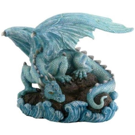 EAN 6215341446453 - Blue Water Dragon on Rock Fantasy Figure Decoration ...