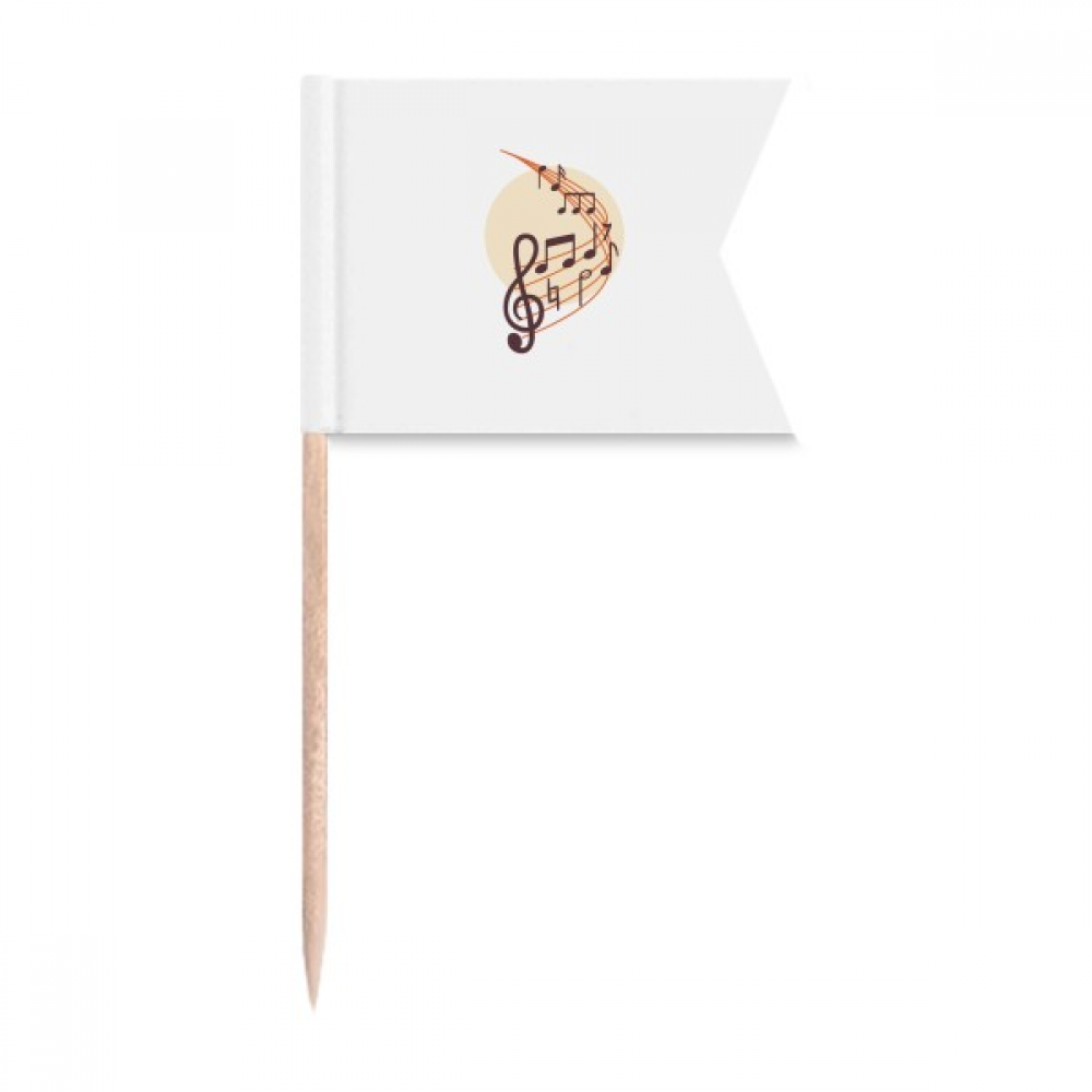 Round-shaped Curved Music Notes Toothpick Flags Labeling Marking for ...