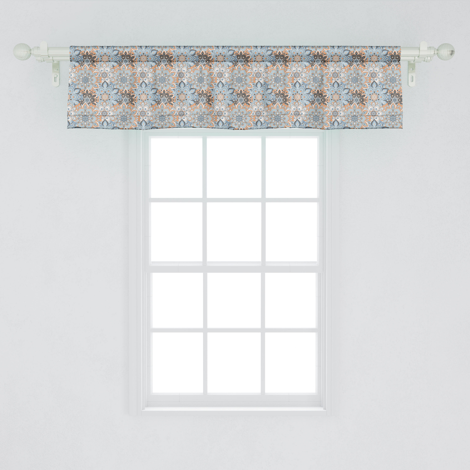 Ambesonne Mandala Window Valance, Vintage Ottoman Elements in Oriental ...