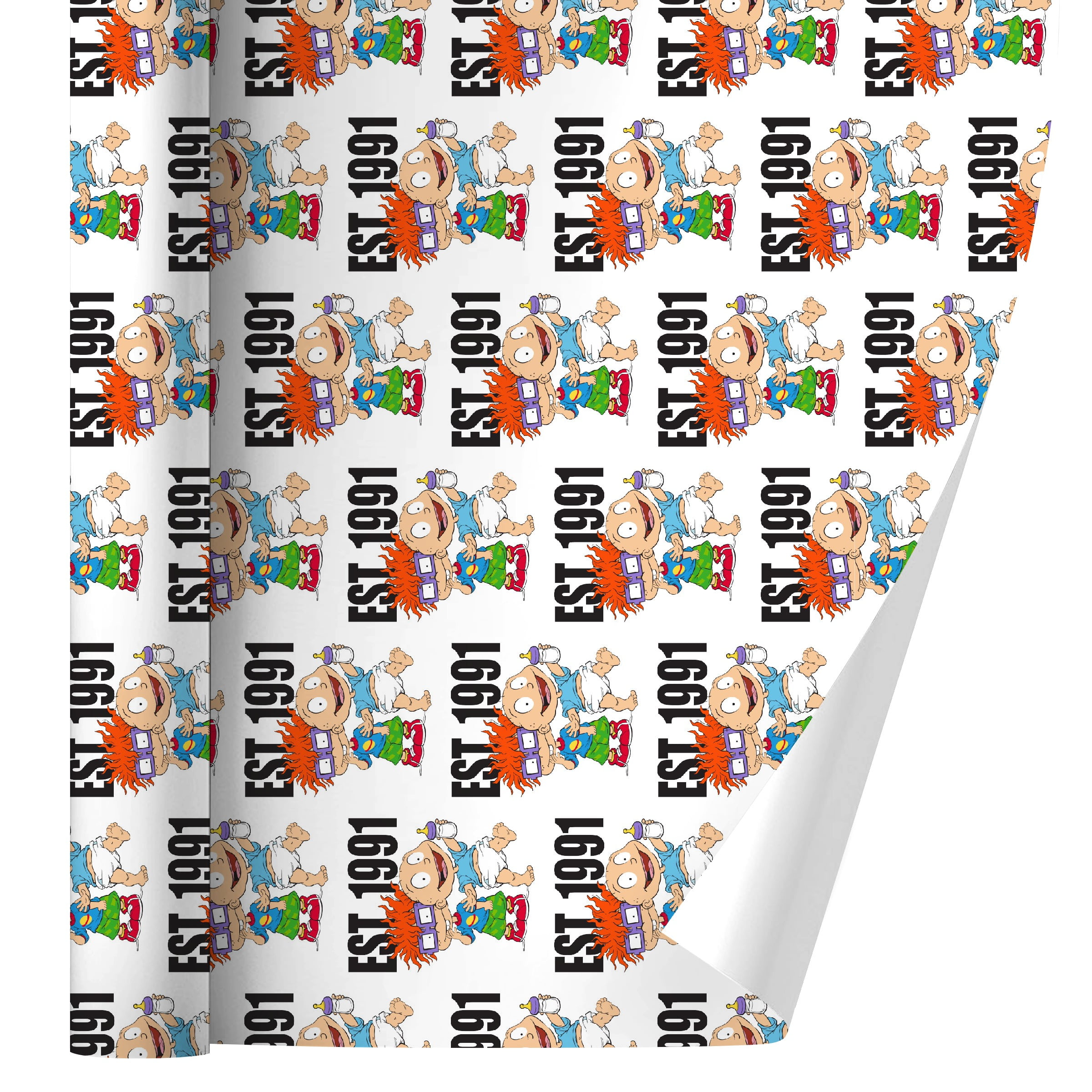 Rugrats Est 1991 Premium Gift Wrap Wrapping Paper Roll - Walmart.com
