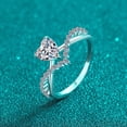 14K White Gold Plated 2Ct Heart cut Simulated Diamond Women Wedding ...