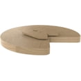 Lazy Daisy Banded Wood Kidney-Shaped Lazy Susan for Corner Base ...