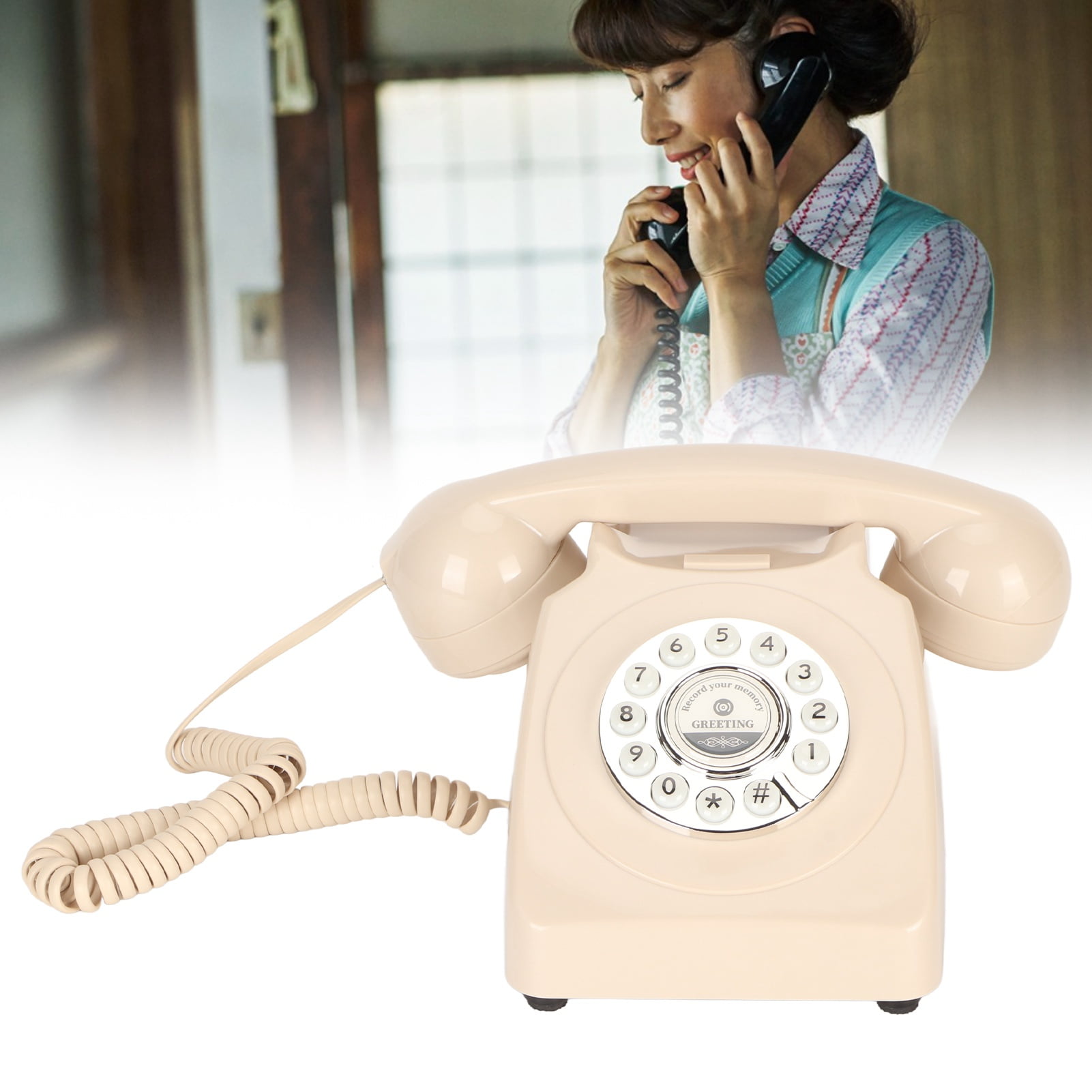 Teléfono Rotatorio Retro, Teléfonos Fijos Antiguos, Marcación Con Botón ...
