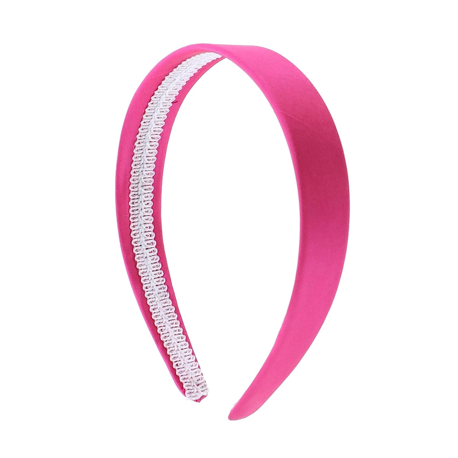 Motique Accessories Hot Pink 1-inch Satin Hard Headband - Walmart.com