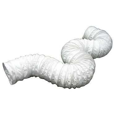 Lambro 8' White Vinyl Vent Duct Kit with Hose and Plastic Clamps ...