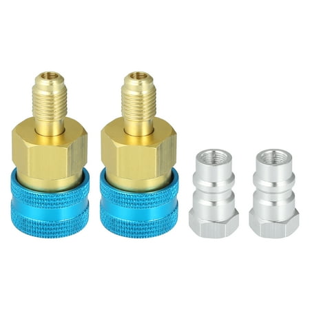 2pcs R1234YF Low Side Quick Coupler R12 to R-134A Hose Adapter Fitting ...