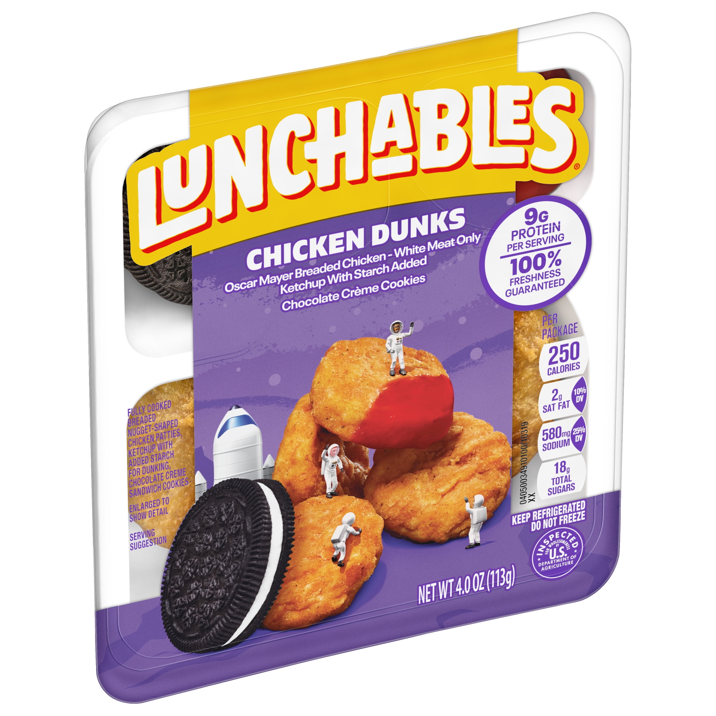 Buy Lunchables Chicken Dunks Kids Lunch Snack, 4 oz Tray, 1 Count ...