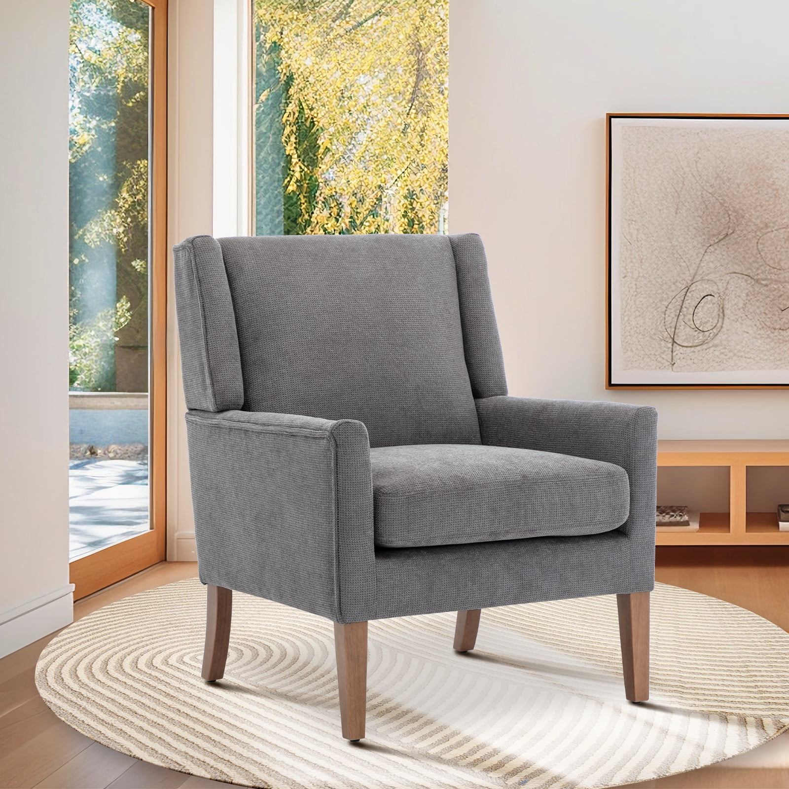 Click here for Malol Modern Accent Chair  Wingback Upholstered Fa... prices