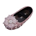 BXJX Girls Dress Shoes, Non Slip Flat Heel Closed Toe Dance Kids ...