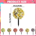 1Pcs Colorful Artificial Rose Ball Topiary with Ground Stake for ...