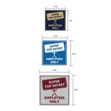Signs ByLITA Square Super Top Secret, Employees Only Sign (Blue ...