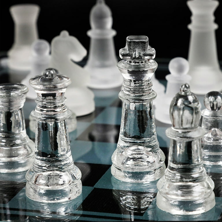 Glass Chess Board With Pieces