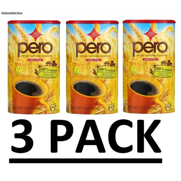 Pero Instant Coffee Powdered Natural Beverage, Caffeine-Free, 7 oz ...