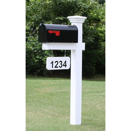 The Madison Vinyl / PVC Mailbox Post (Includes Mailbox) - Walmart.com