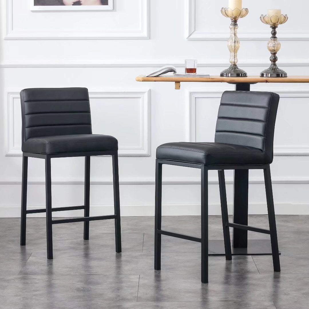 Set of 2 High Counter Stools Dining Chairs, Counter Hight Bar Chairs ...