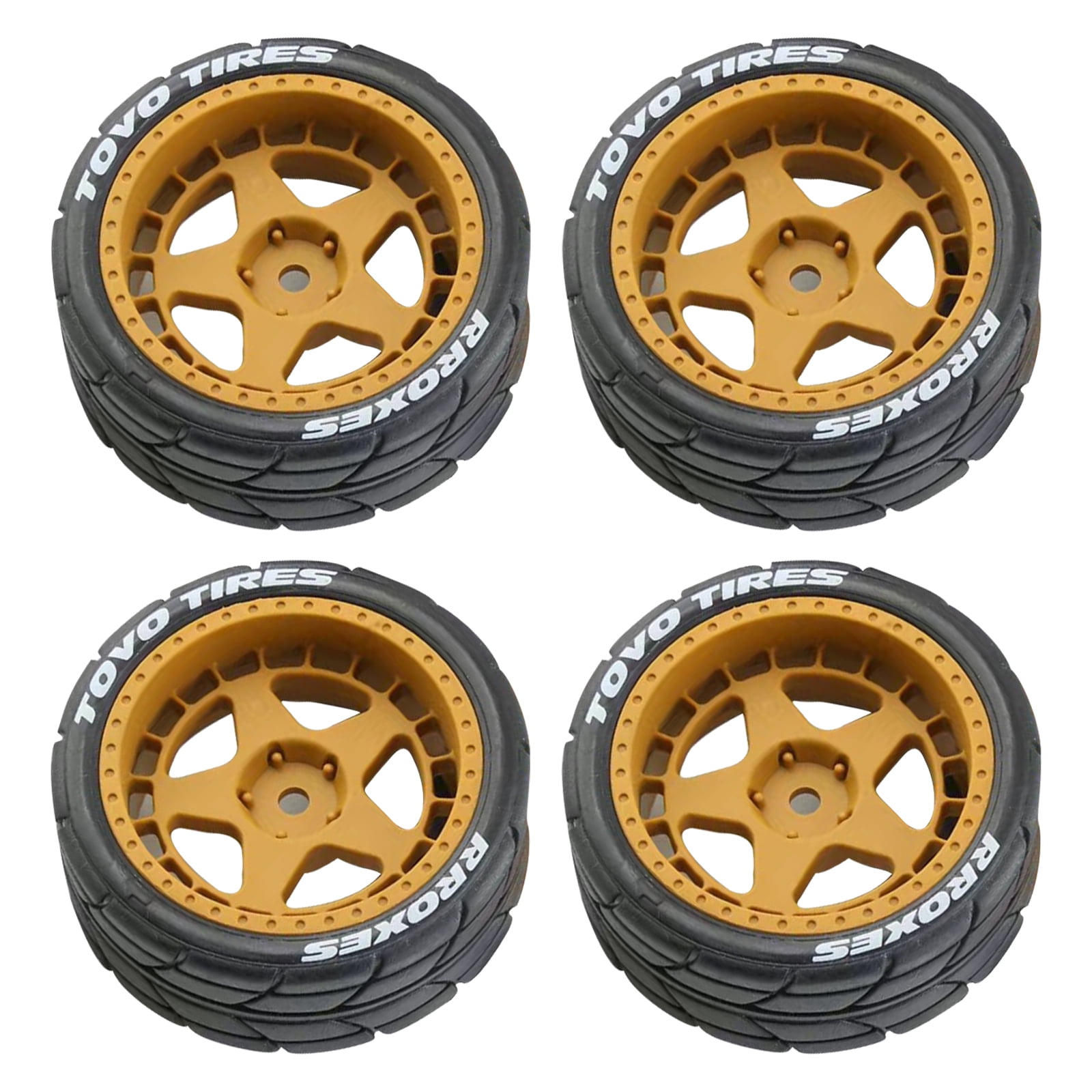 4X Tyres Drift Wheel Hub Tire for HPI KYOSHO for Tamiya WRC TT02 XV01 1 ...