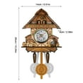 Vacemry Wall ClockWooden Bird Clock with Chime Alarm, Medium Density Fiberboard, Battery ...