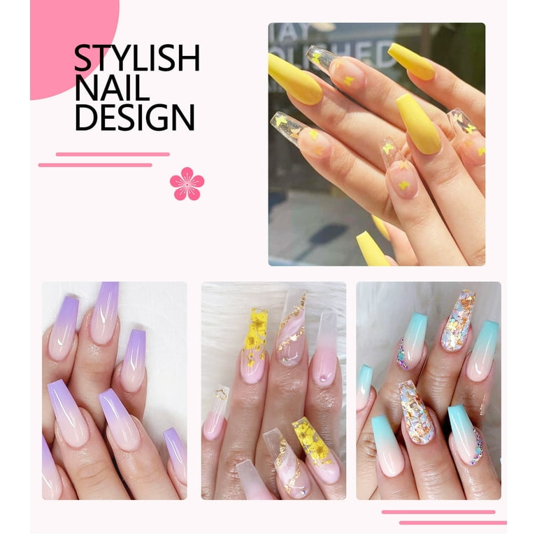 YEVYO Beginner s Acrylic Nail Kit Professional Set With Essential Tools and Fingernail Making Accessories Walmart