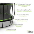 JumpFlex HERO 14' Backyard Outdoor Trampoline for Kids with Net ...