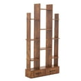 Ivinta 67" Large Bookcase with Open Shelves, Display Rack with 3 ...