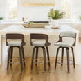 Dycanpo 26”Bar Stools Swivel, Wood Counter Height Bar Stools Set of 4 ...