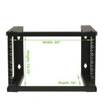 NavePoint 6U Wall Mount Rack - 6U Server Rack for 19 Inch IT Equipment ...