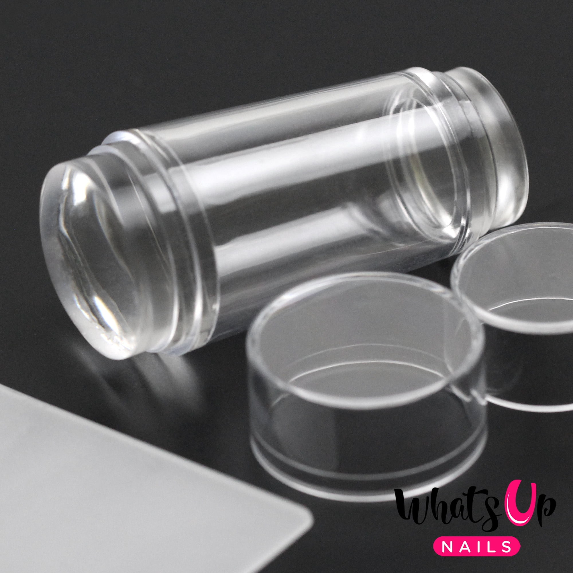 Whats Up Nails Medium Double Sided Clear Silicone Stamper & Scraper for ...