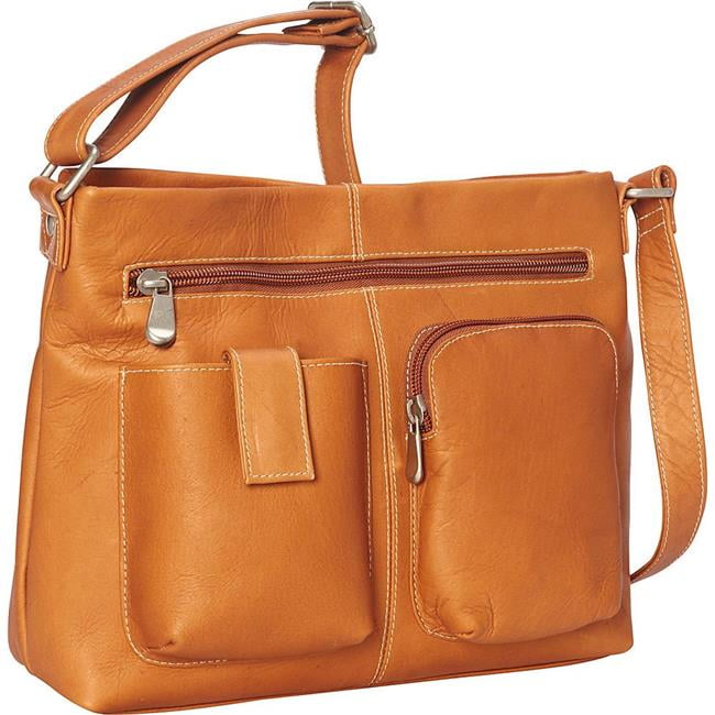 Le Donne Leather Two Pocket Crossbody LD-4054 - Walmart.com