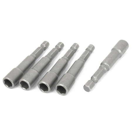 1/4" Shank 7mm Hex Socket Impact Nut Setter Driver Bit Adapter Gray ...