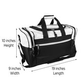 DALIX 17" Blank Duffel Bag Duffle Travel Size Sports Durable Gym Bag in ...