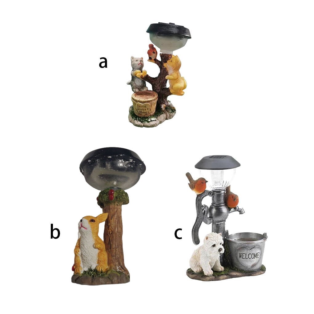 Solar Light Statue Table Adornment Lighting Ornament Table Ornament ...