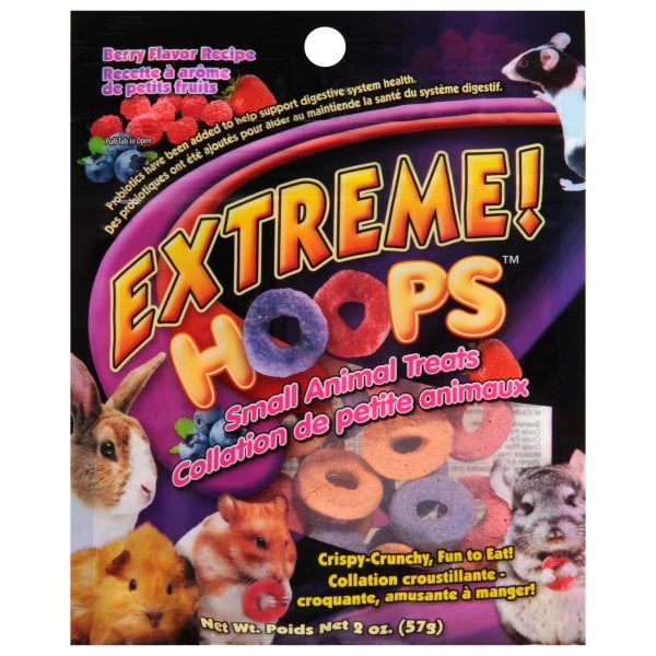 Extreme! Hoops Small Animal Treat, Berry Hoops, 2 oz - Walmart.com