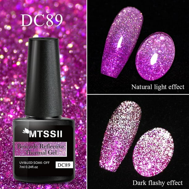 Mtssii-esmalte para uñas de Gel UV, barniz térmico de 3 capas que cambia de Color, brillo ...