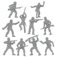 BMC Classic Plastic Army Men - 40pc Gray WW2 Soldier Figures - Made in ...