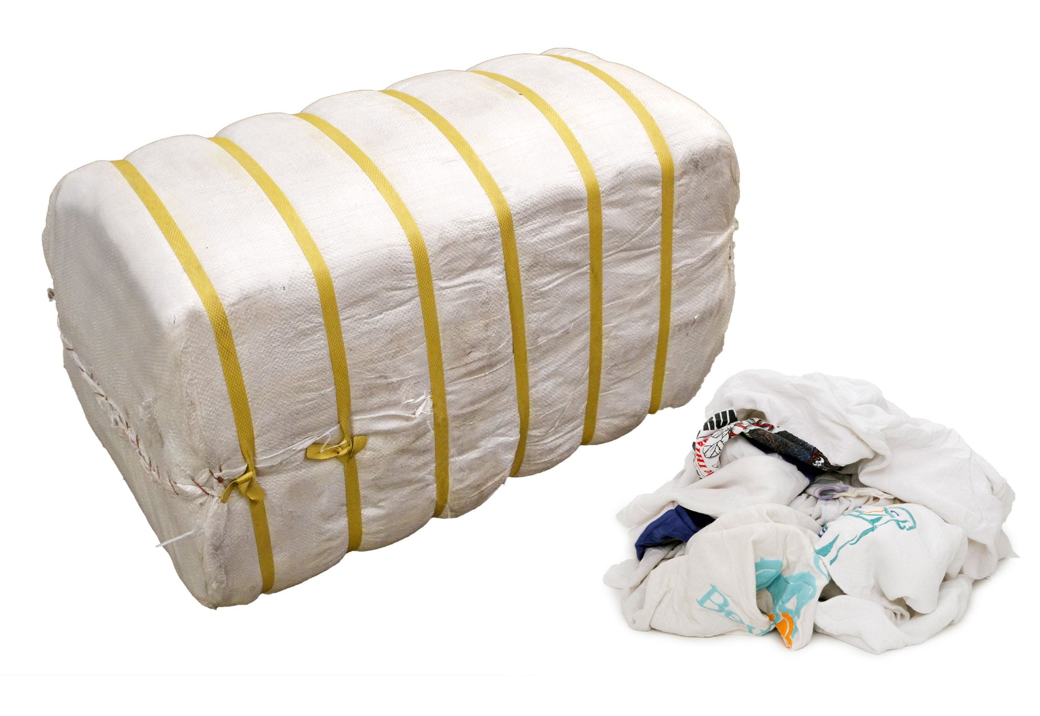 Pro-Clean Basics Reclaimed Mixed Colored T-Shirt Rags: 100 lb. Bale ...