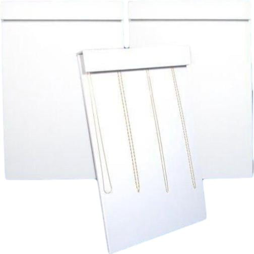 3 White Leather Chain Board Display Necklace Case Holders - Walmart.com