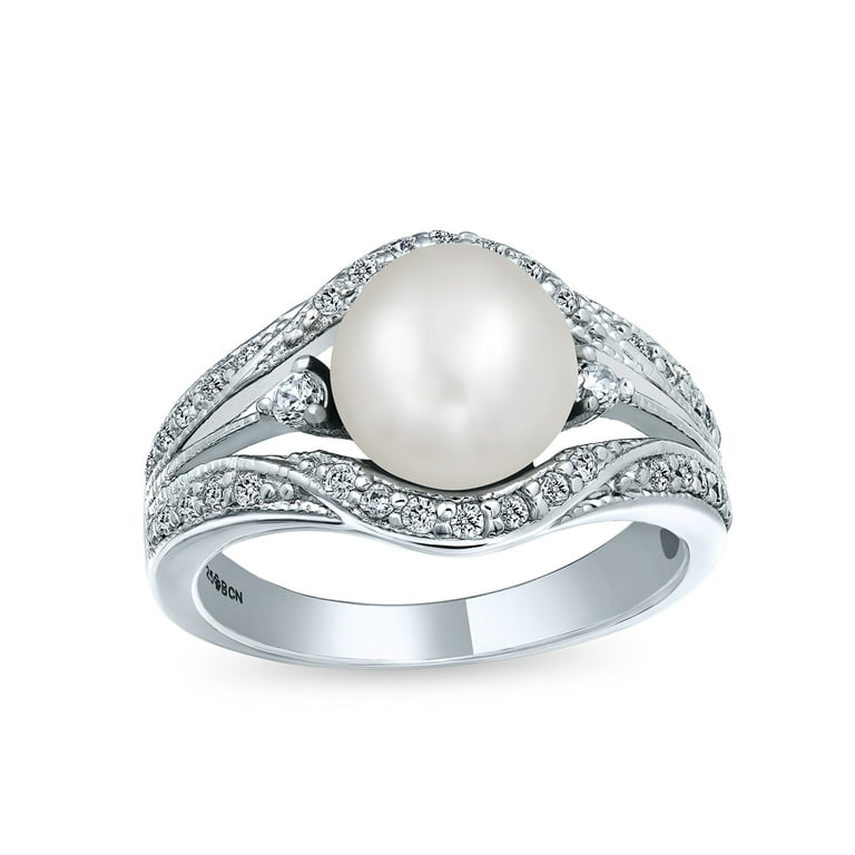 Vintage Pearl Engagement Rings