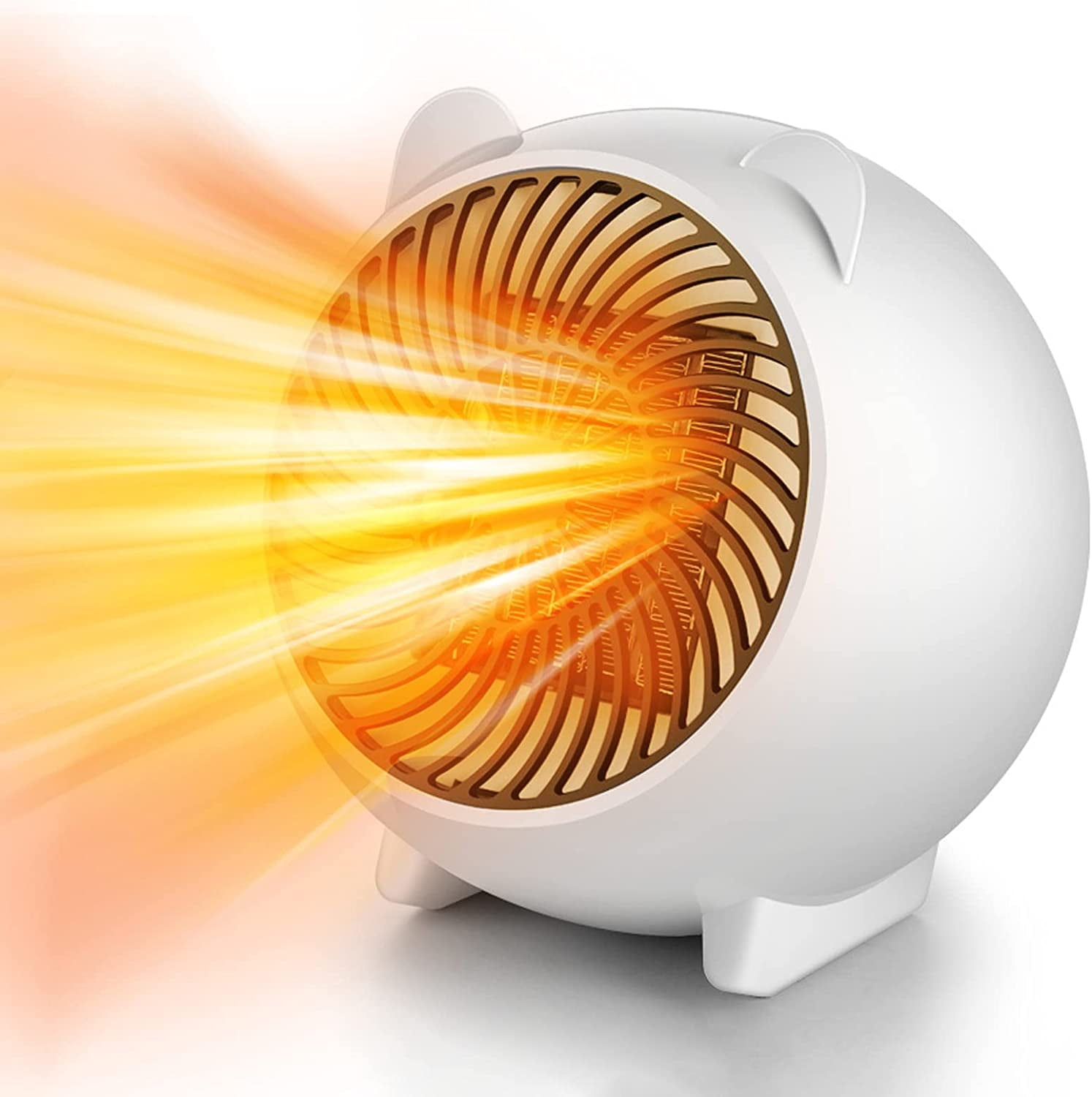 Calentador de ventilador, calentador de espacio de 500 W, calentador de hogar y oficina de bajo ...