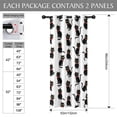 Black Cat and Bowtie White Pattern Blackout Curtains,Triple Weaved ...